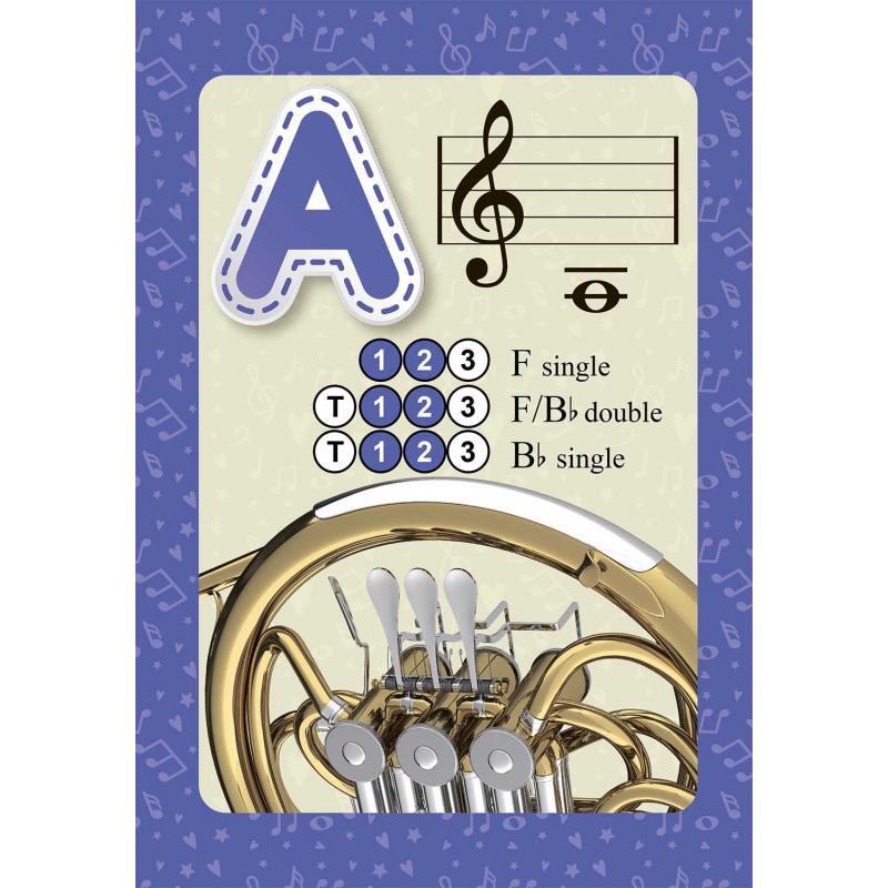 FrenchHorn Fingering Chart - 45 Colorful Posters for Beginners