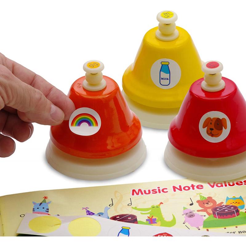 Sheet Music Book with Colored Musical Stickers - 12 songs for Beginners ...
