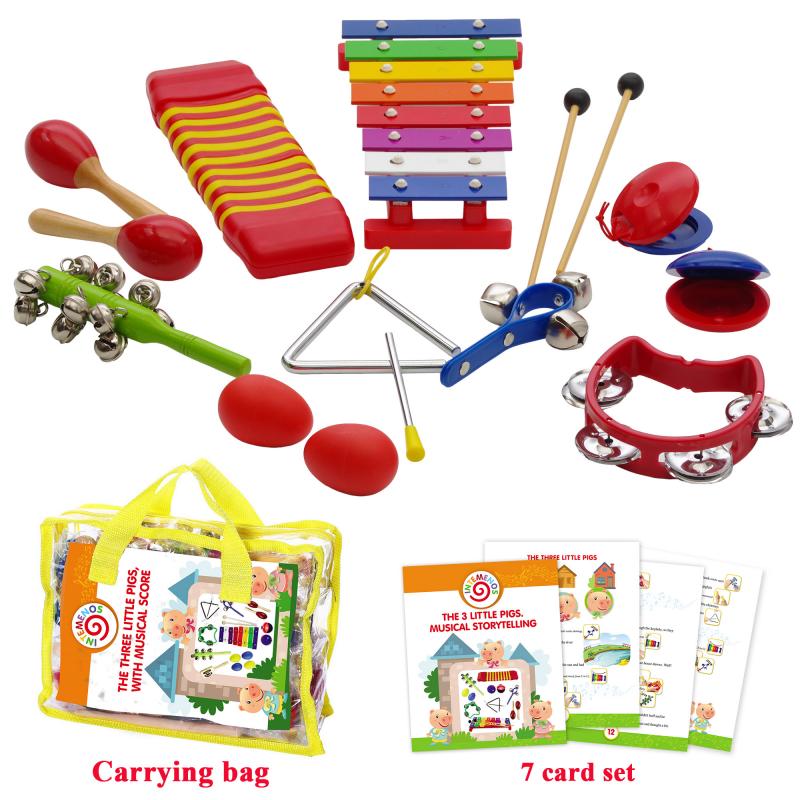 Buy Musical Instrument Set for Kids in a Backpack with Xylophone ...