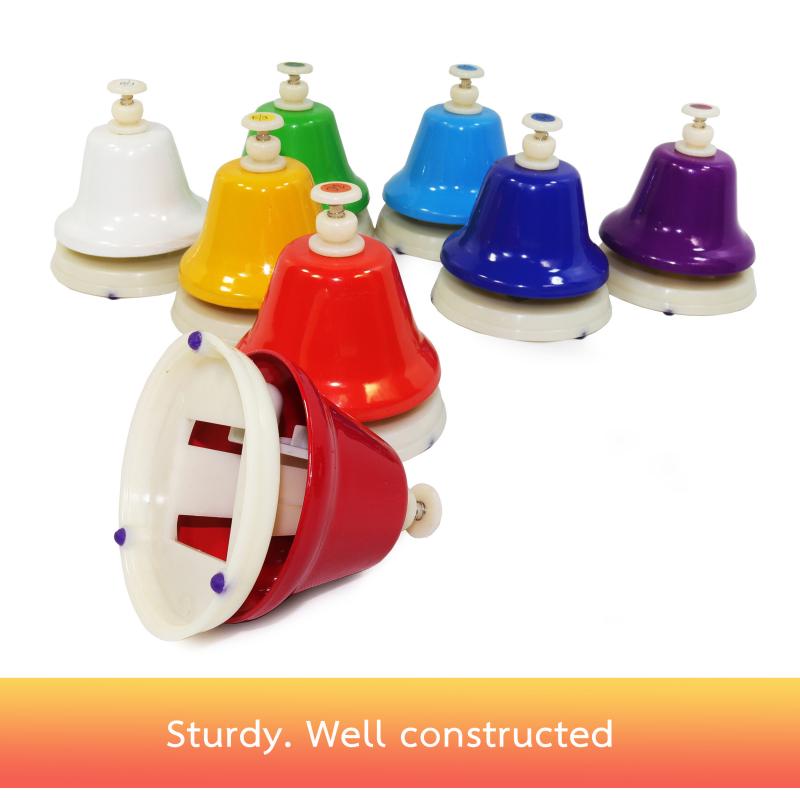 Buy 8-note Color Desk Bell Set, Musical Bells with Buttons, 22 Simple ...
