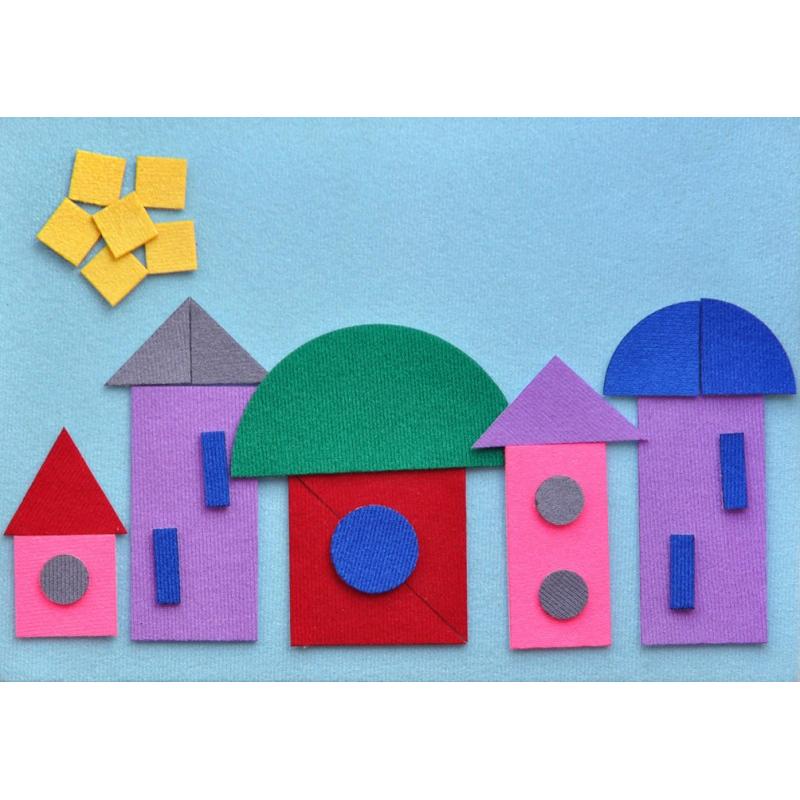 Buy Geometric Flannel Board with Felt Figures - Interactive Flannel ...