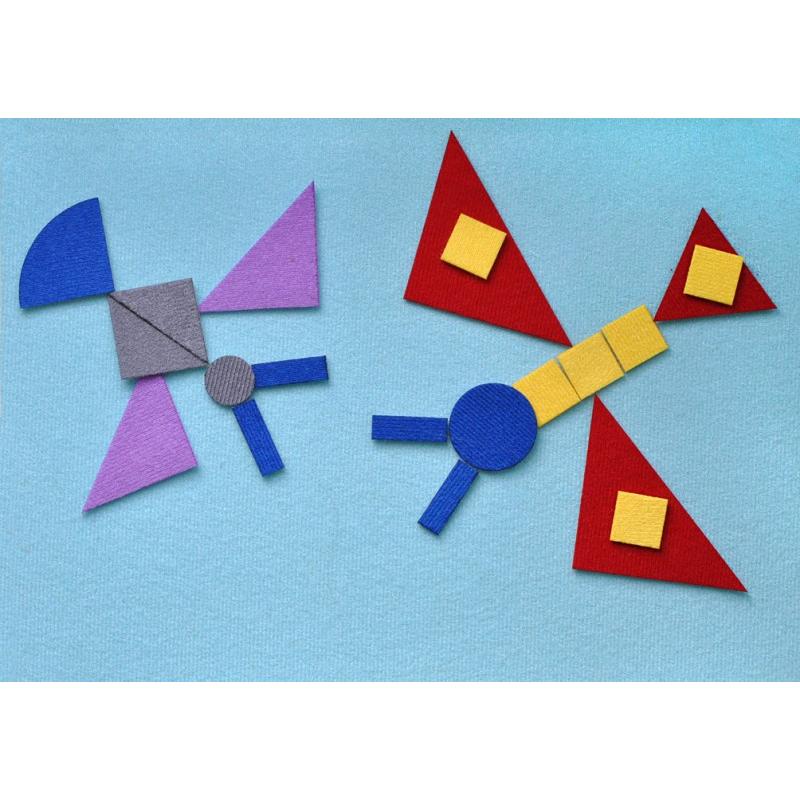 Buy Geometric Flannel Board with Felt Figures - Interactive Flannel ...