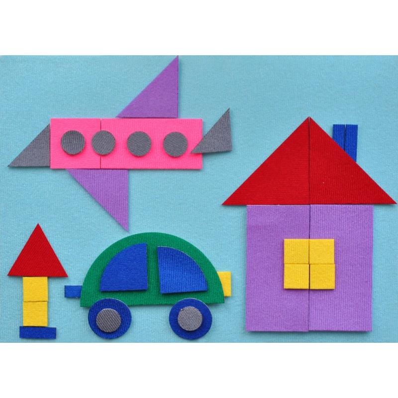 Buy Geometric Flannel Board with Felt Figures - Interactive Flannel ...