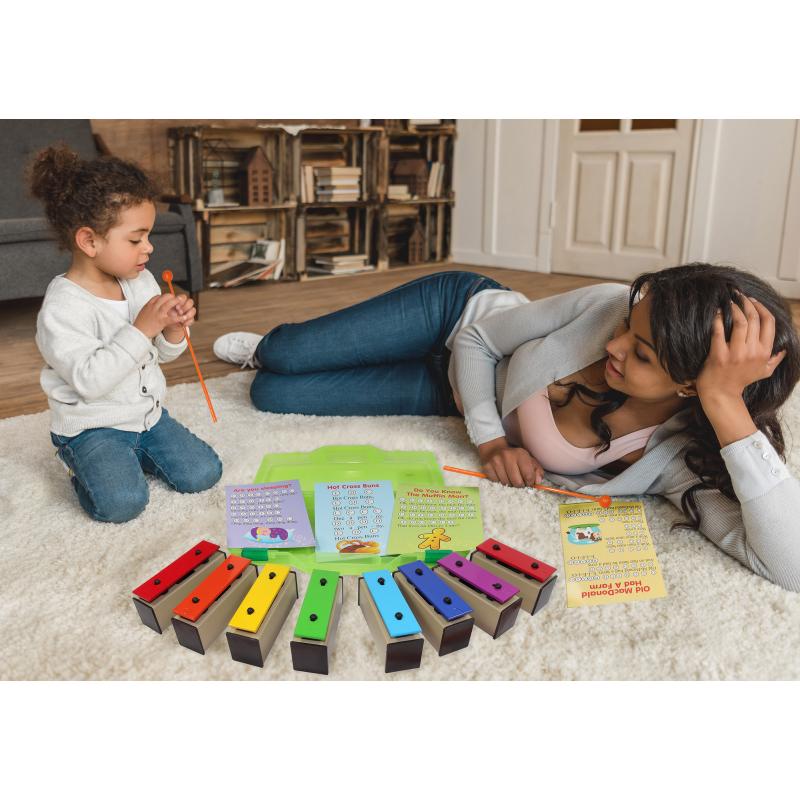 Buy Resonator Bell Set for Kids Color Glockenspiel Percussion 8 Note ...